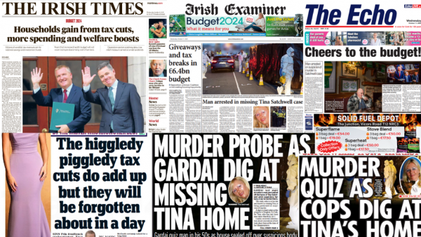 What the papers say: Wednesday's front pages - National News - Carlow ...