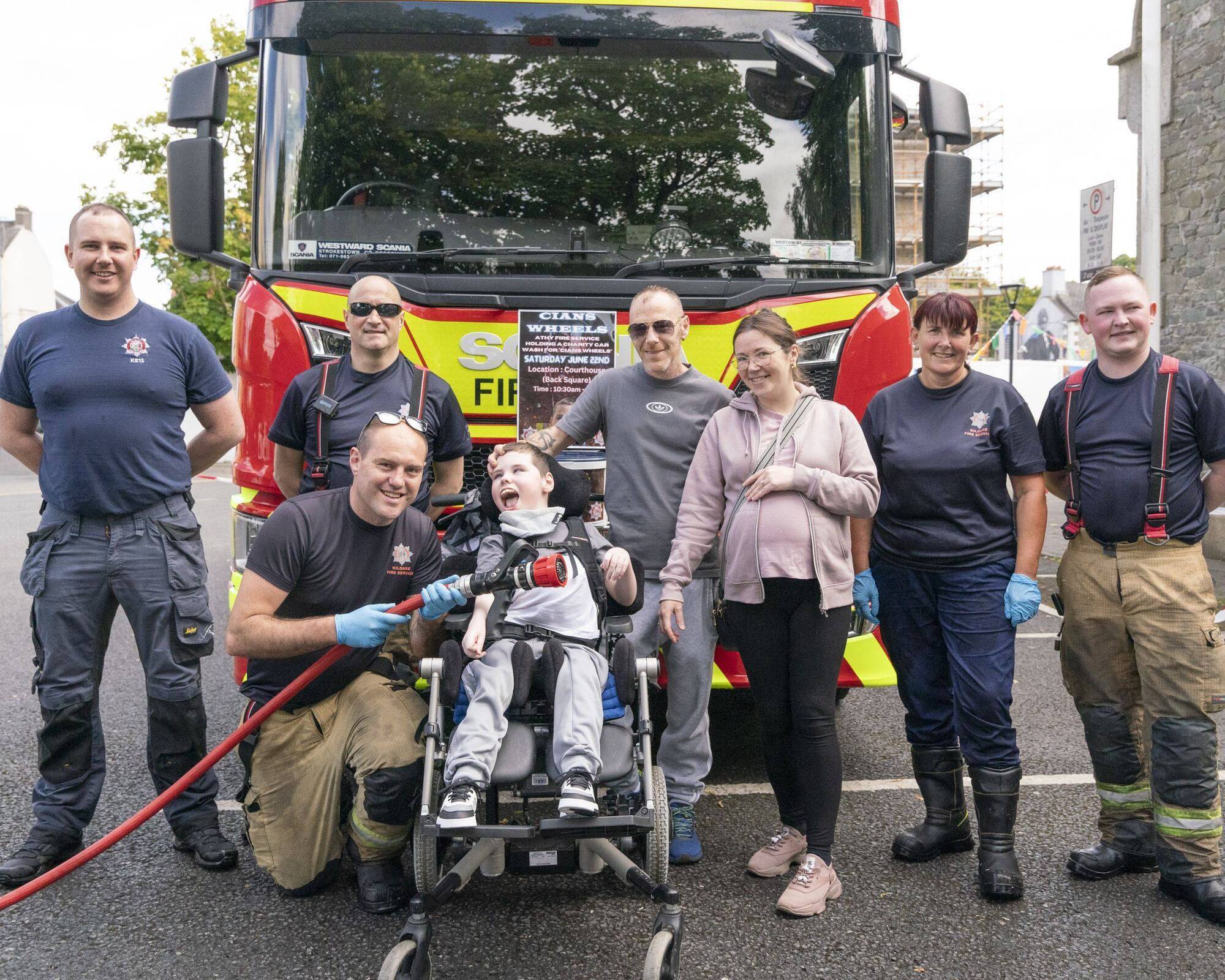 Brave firefighters tackle dirty cars for Cian - News - Carlow Nationalist